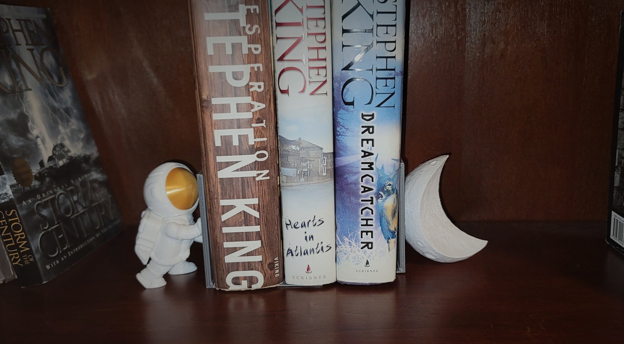 Astronaut and Moon Space Themed Bookend Set - Etsy