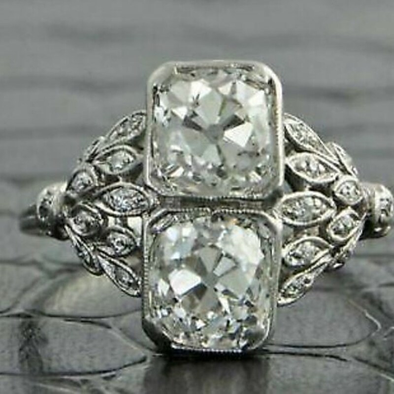 Two Stone Engagement - Etsy