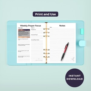 52-week Prayer Journal, Faith Journal, Printable, US Letter, A4 ...