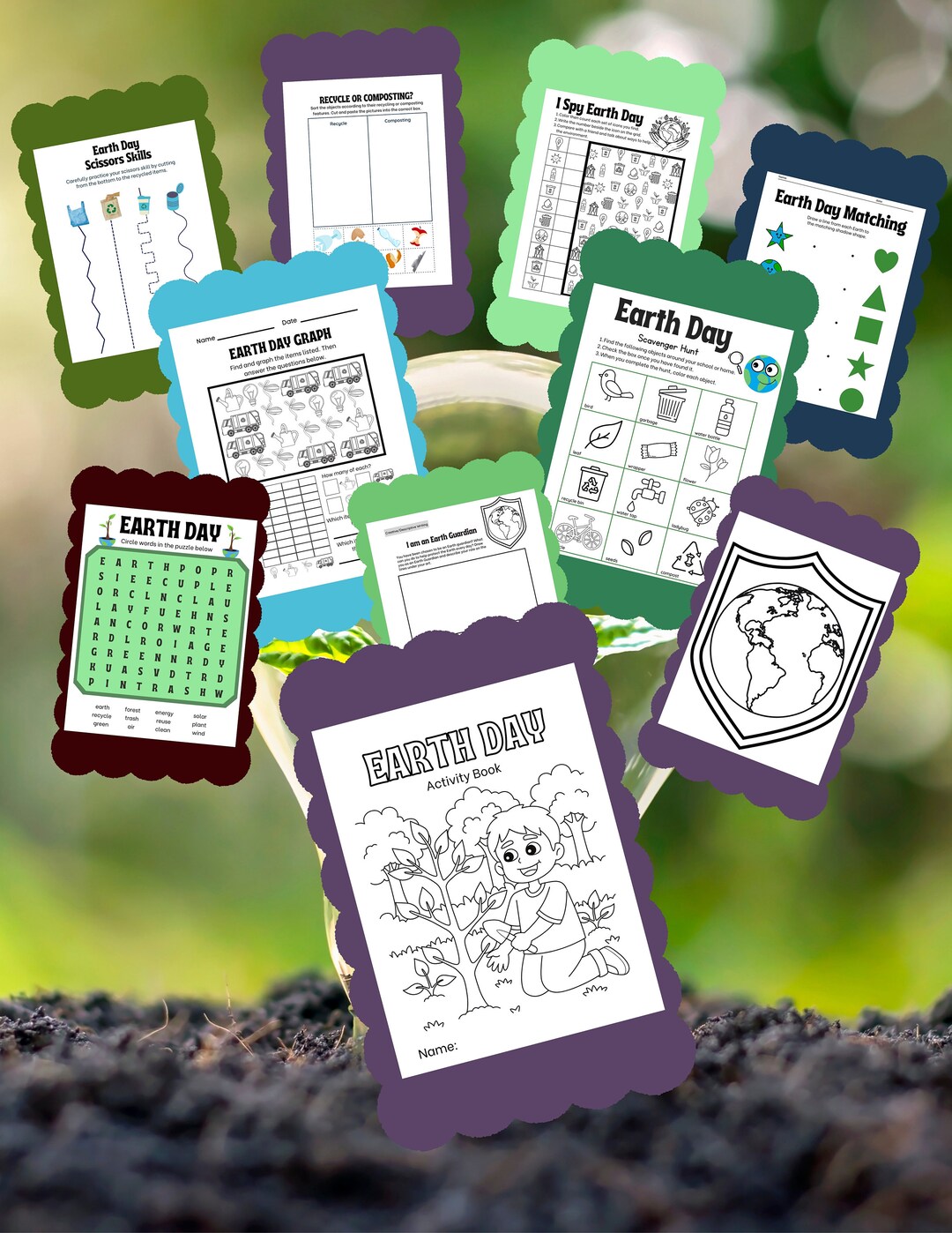 10 Page Earth Day Activity Pack Last Minute Preschool Lesson Plans ...