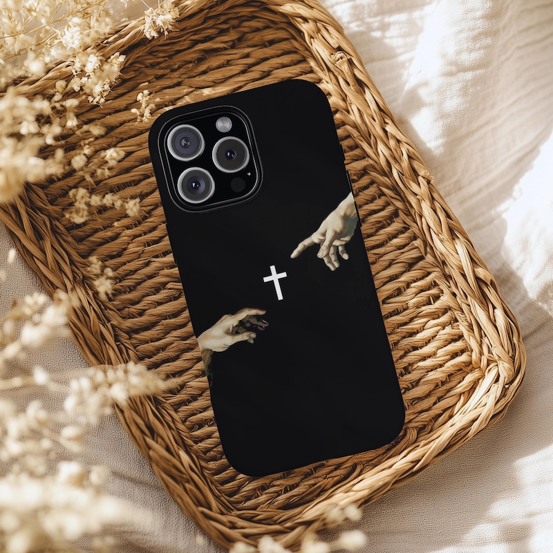 Black Phone Case God - Etsy