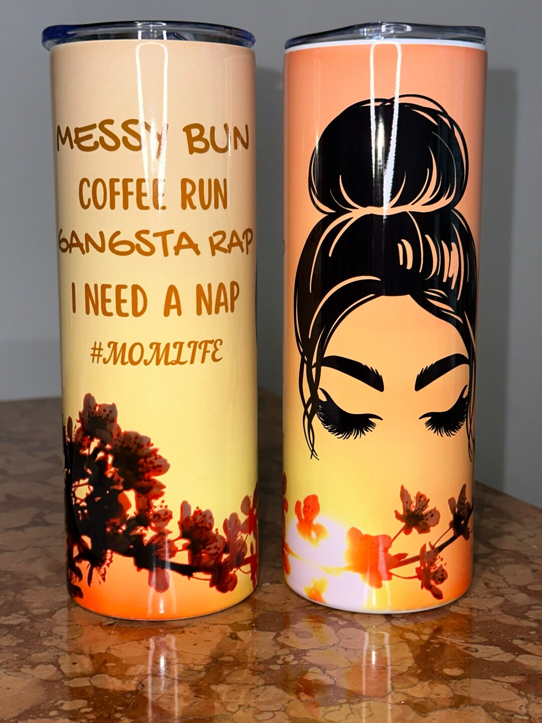 Messy Bun - Coffee Run- Gangsta Rap - I Need A Nap #momlife 20oz ...