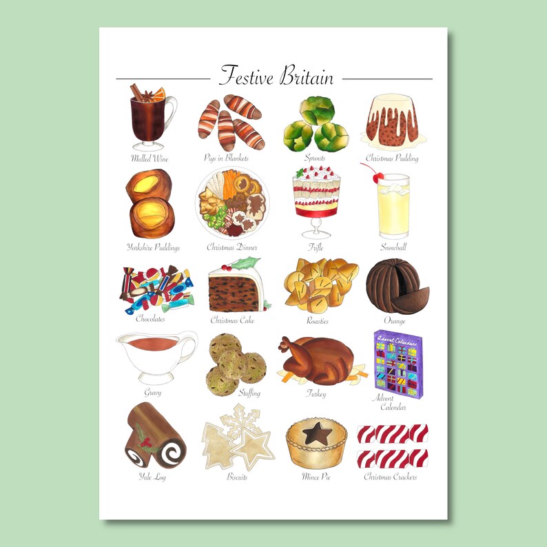 Festive Britain | UK Foods | British Christmas Dishes | Greeting Card ...