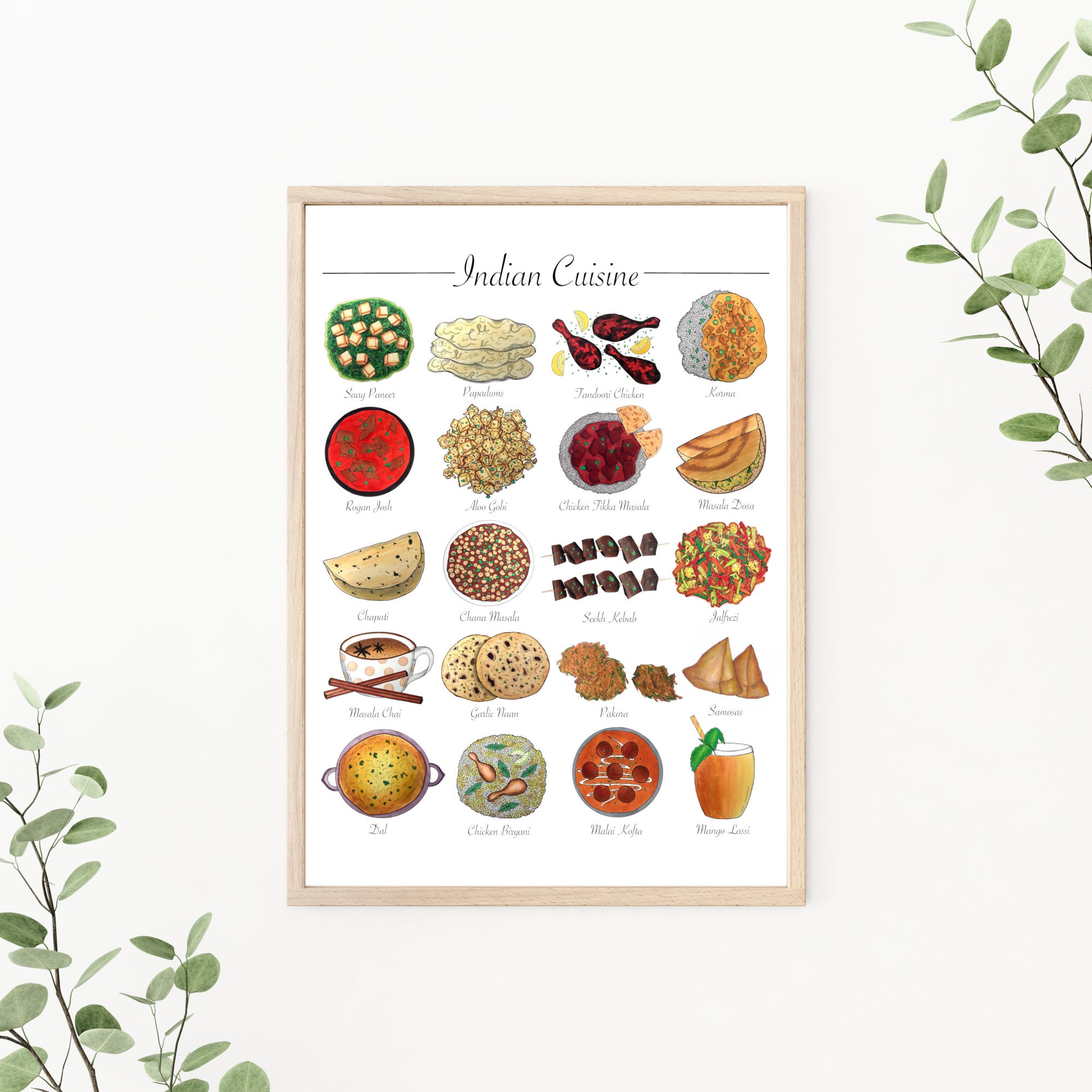 Indian Restaurant Cooking Food Cuisine Dishes | Home Decor Kitchen Wall ...