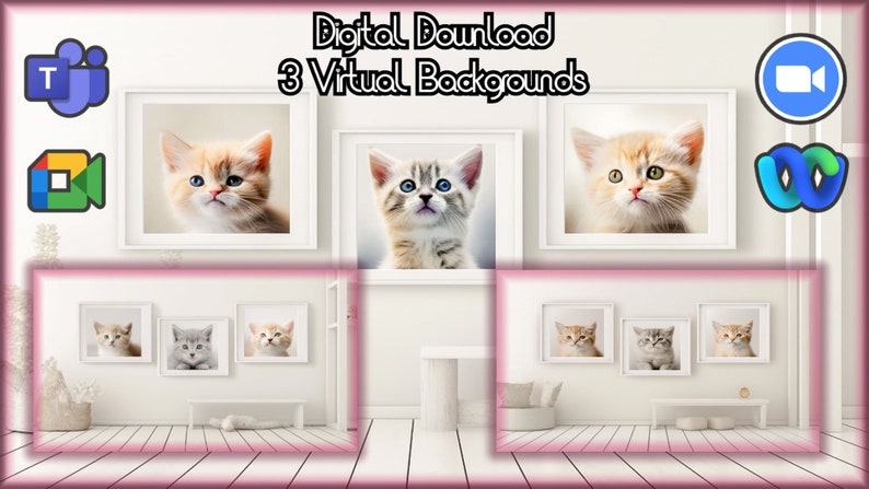 3 Virtual Backgrounds Remote Meeting Background Office - Etsy UK
