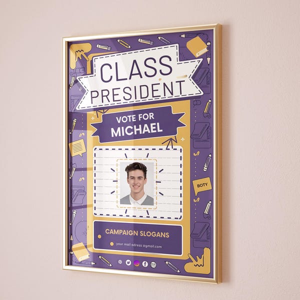 Class President Campaign Poster - Etsy