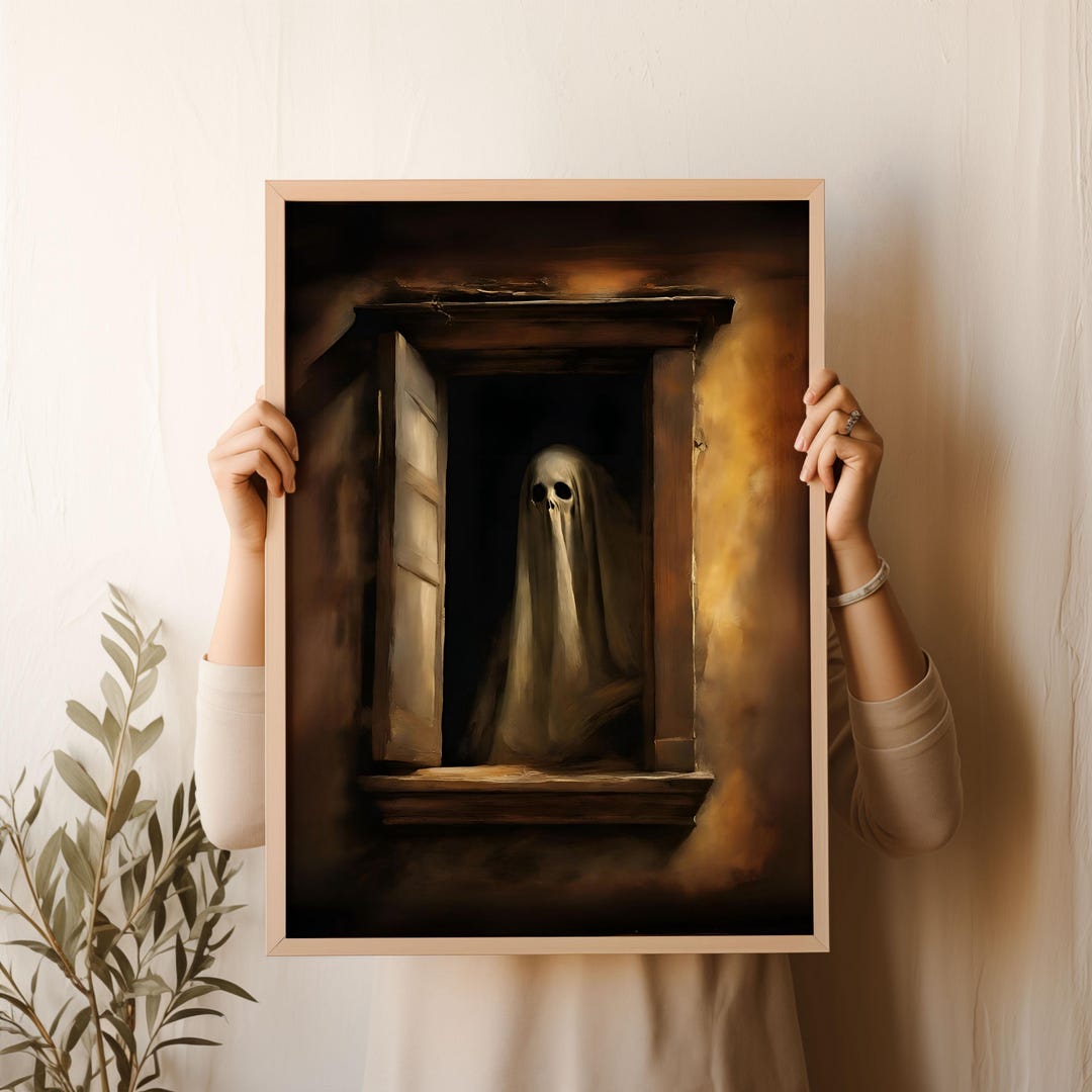 Ghost Outside Looking In, Dark Academia Art Poster Print,haunting Ghost ...