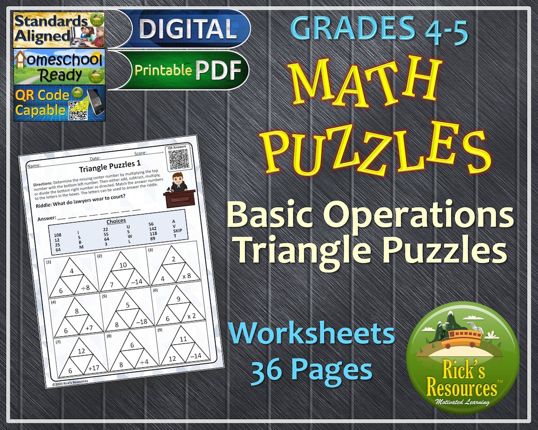 Basic Operations Triangle Puzzles: A Fun and Challenging Way to ...