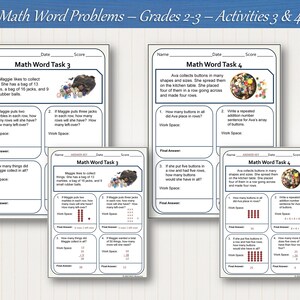 Multi-step Word Problems Math Worksheets Grade 2 - Grade 3 - Etsy
