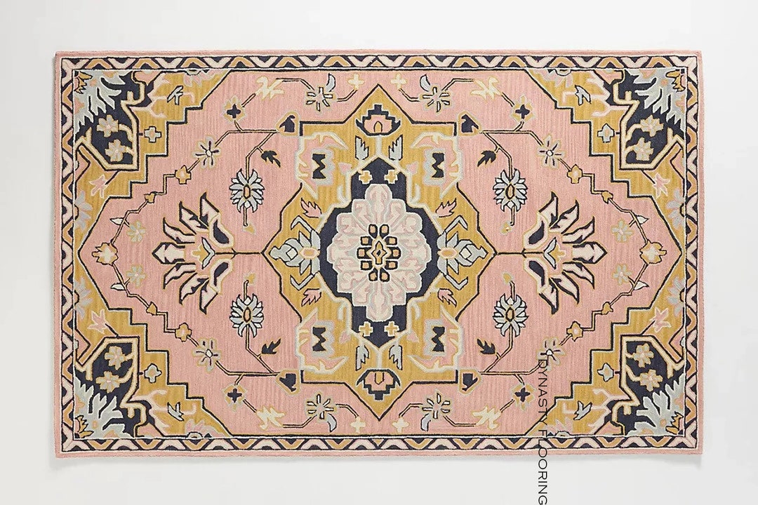 New Authentic Persian Pink Caro Hand Tufted Traditional Designer Multi ...