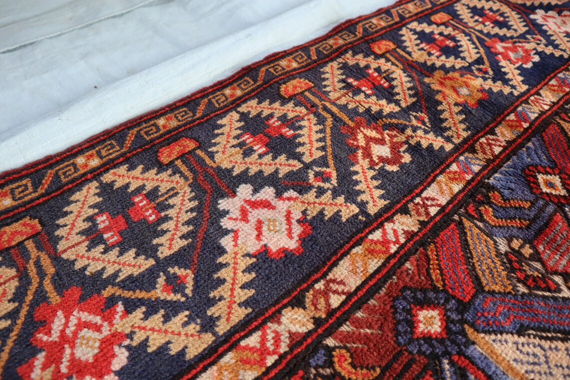 5x6 Ft Antique Pictorial Rug, Afghan Hand Knotted Wool Rug, Vegi Dyes ...