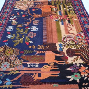 One of a Kind Pictorial Wall Hanging Rug 3'8 X 6'9 Ft High Quality ...
