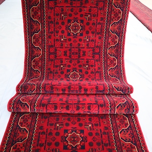 20 Feet Extra Long Hallway Runner Rug- 80x600 Cm Red Carpet- Afghan ...