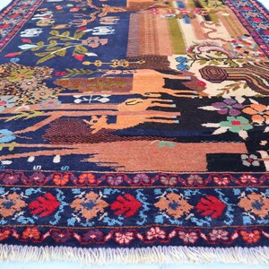 One of a Kind Pictorial Wall Hanging Rug 3'8 X 6'9 Ft High Quality ...