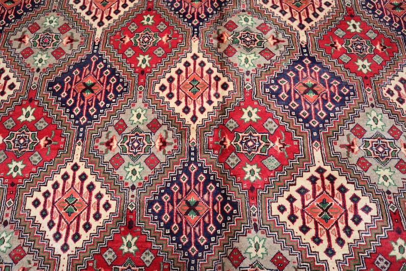 13x10 Extra Large Vintage Turkman Oriental Rug- Afghan Tribal Rug ...