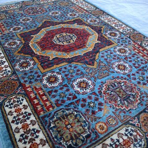 4x3 Gorgeous Turkish Mamluk Area Rug/ Afghan Handmade Plush Wool Rug ...