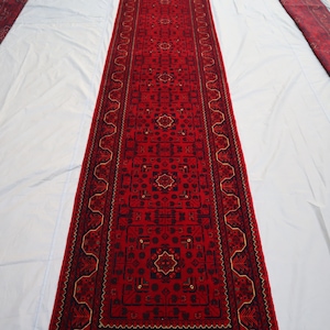 20 Feet Extra Long Hallway Runner Rug- 80x600 Cm Red Carpet- Afghan ...
