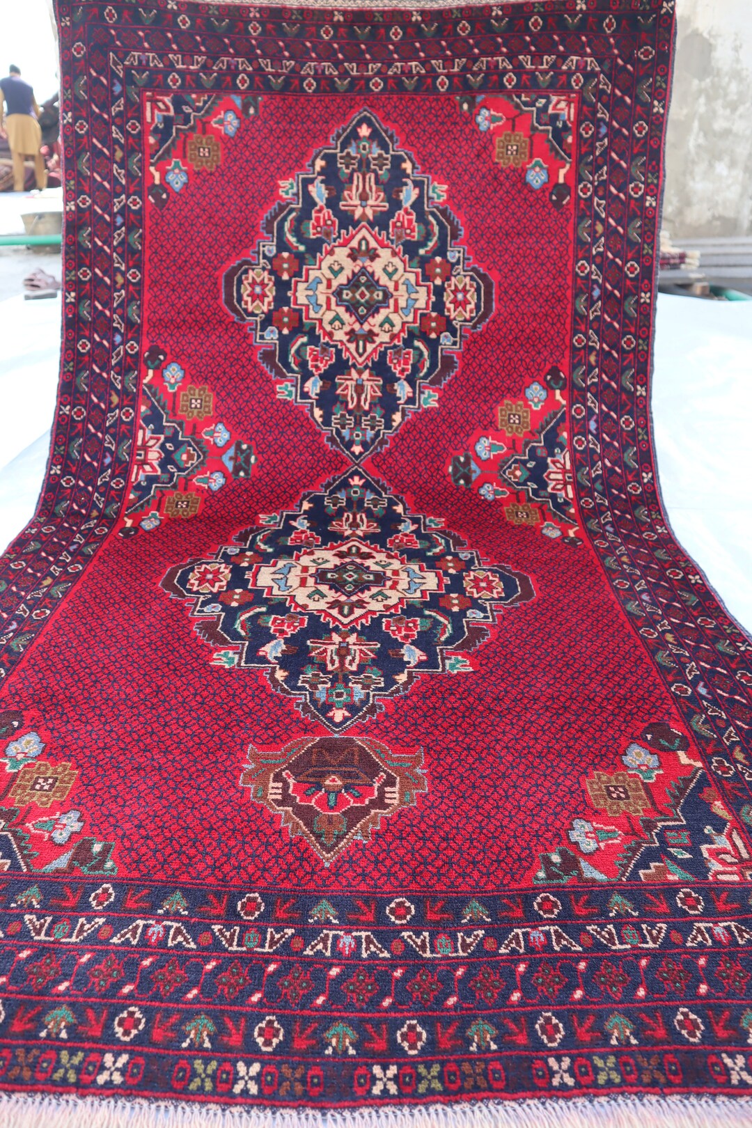 4x6 Ft Floral Afghan Balochi Area Rug, Home Décor Rug 4x6 Ft, Bokhara ...
