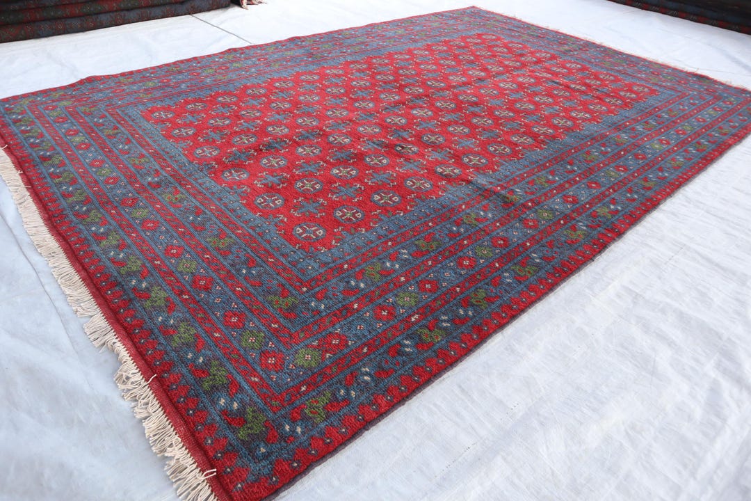 10x7 Modern Bokhara Area Rug- Fine Quality Afghan Hand Knotted Natural ...