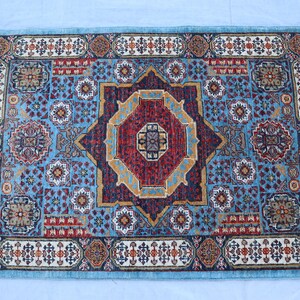 4x3 Gorgeous Turkish Mamluk Area Rug/ Afghan Handmade Plush Wool Rug ...