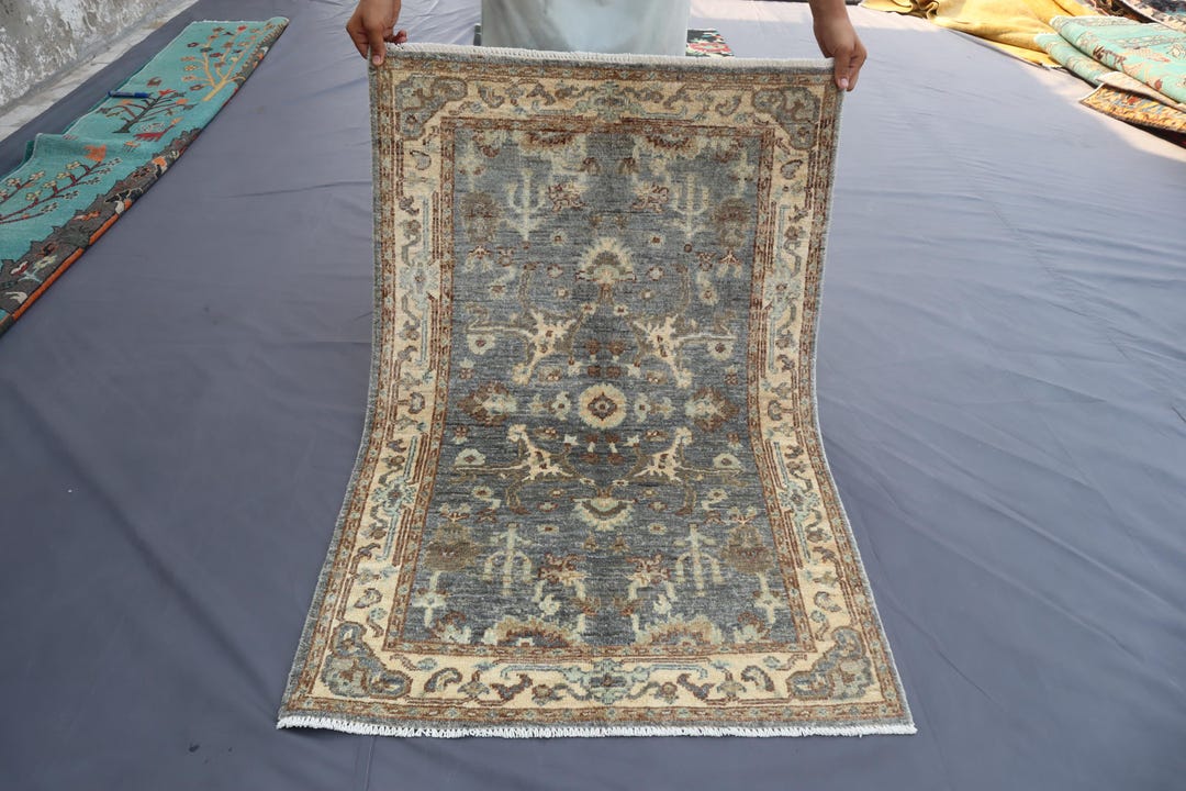 4x3 Gorgeous Turkish Mamluk Area Rug/ Afghan Handmade Plush Wool Rug ...