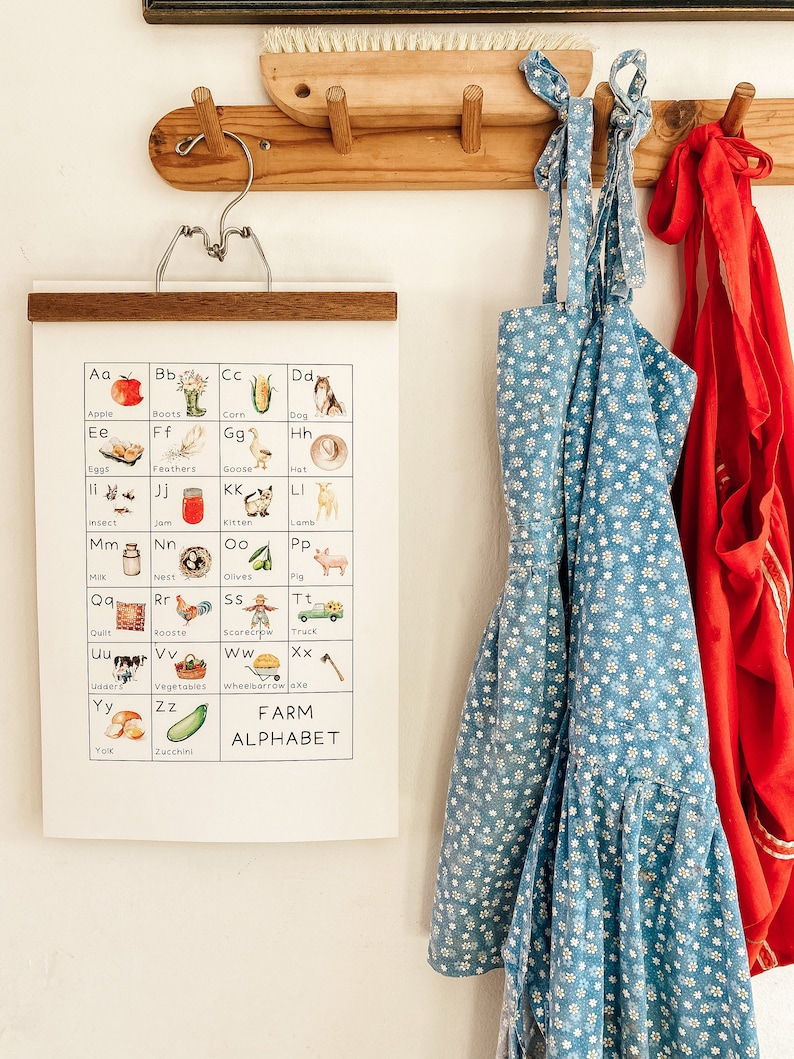Farm Alphabet Poster - Etsy