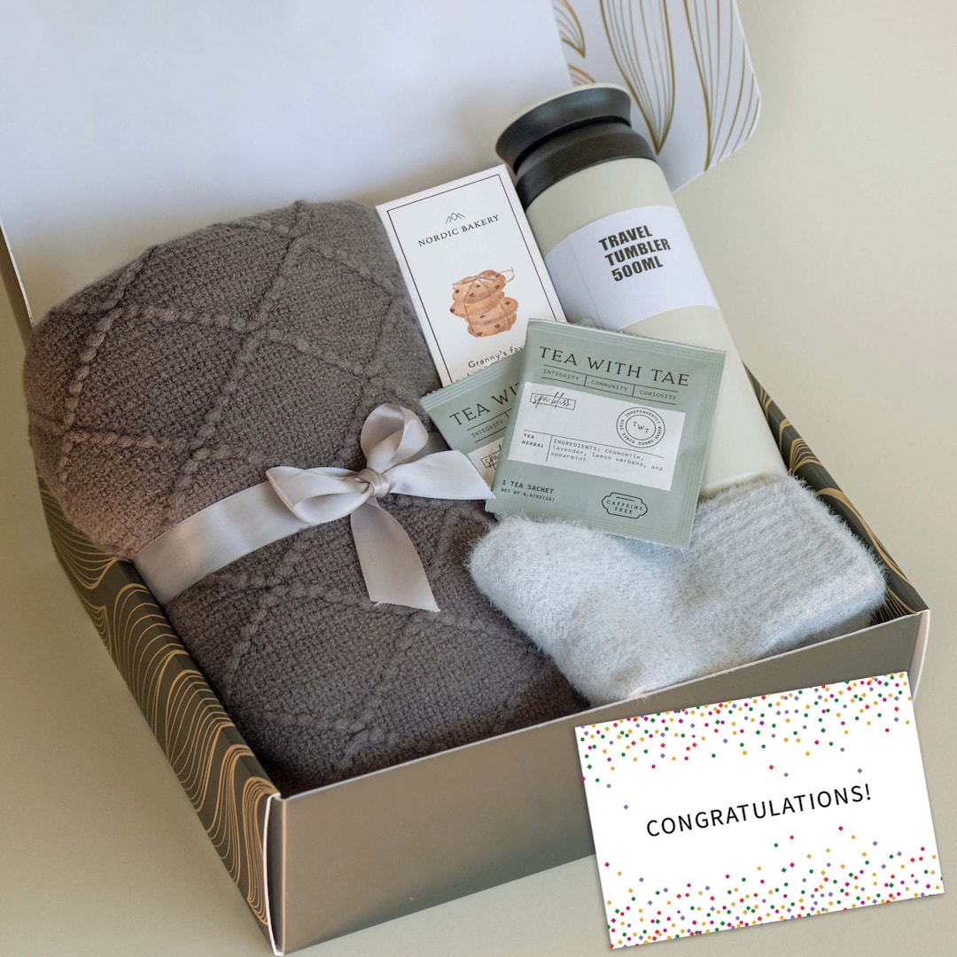 New Job Gift Box for Men and Women, Congratulations Gifts, Gift Basket ...