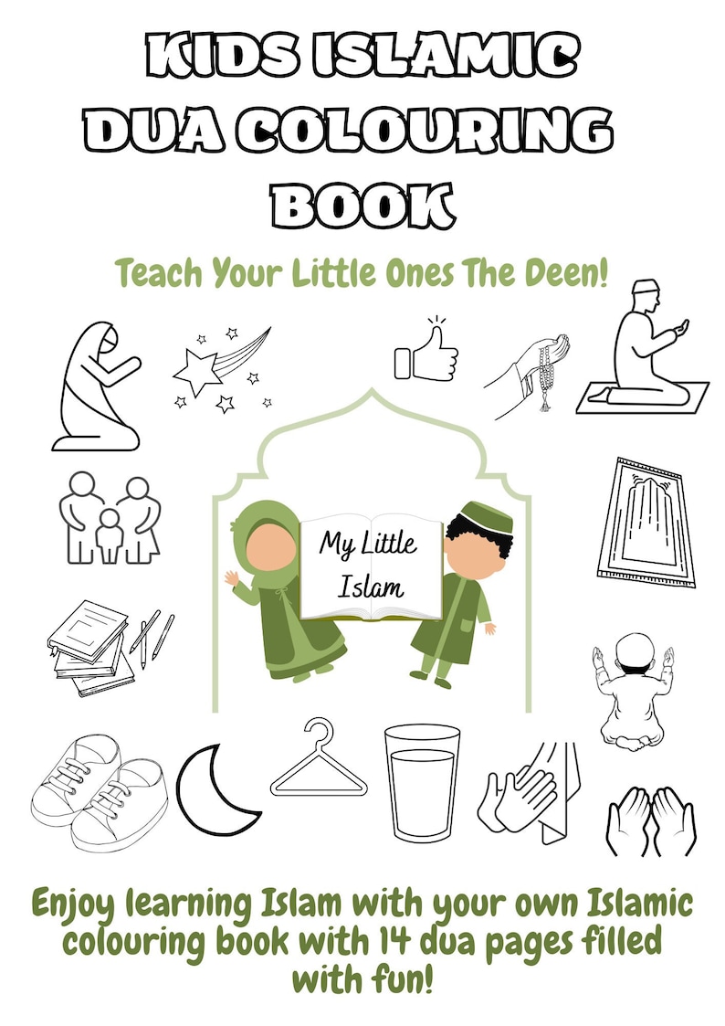 Kids Islamic Dua Colouring Book Printable - Etsy