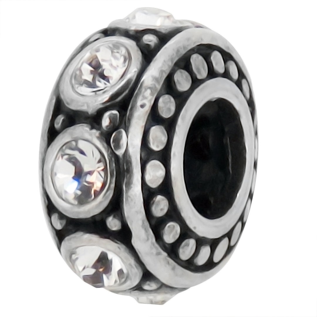 Crystal Birthstone April Charm Bead, Real Sterling Silver, Pandora ...