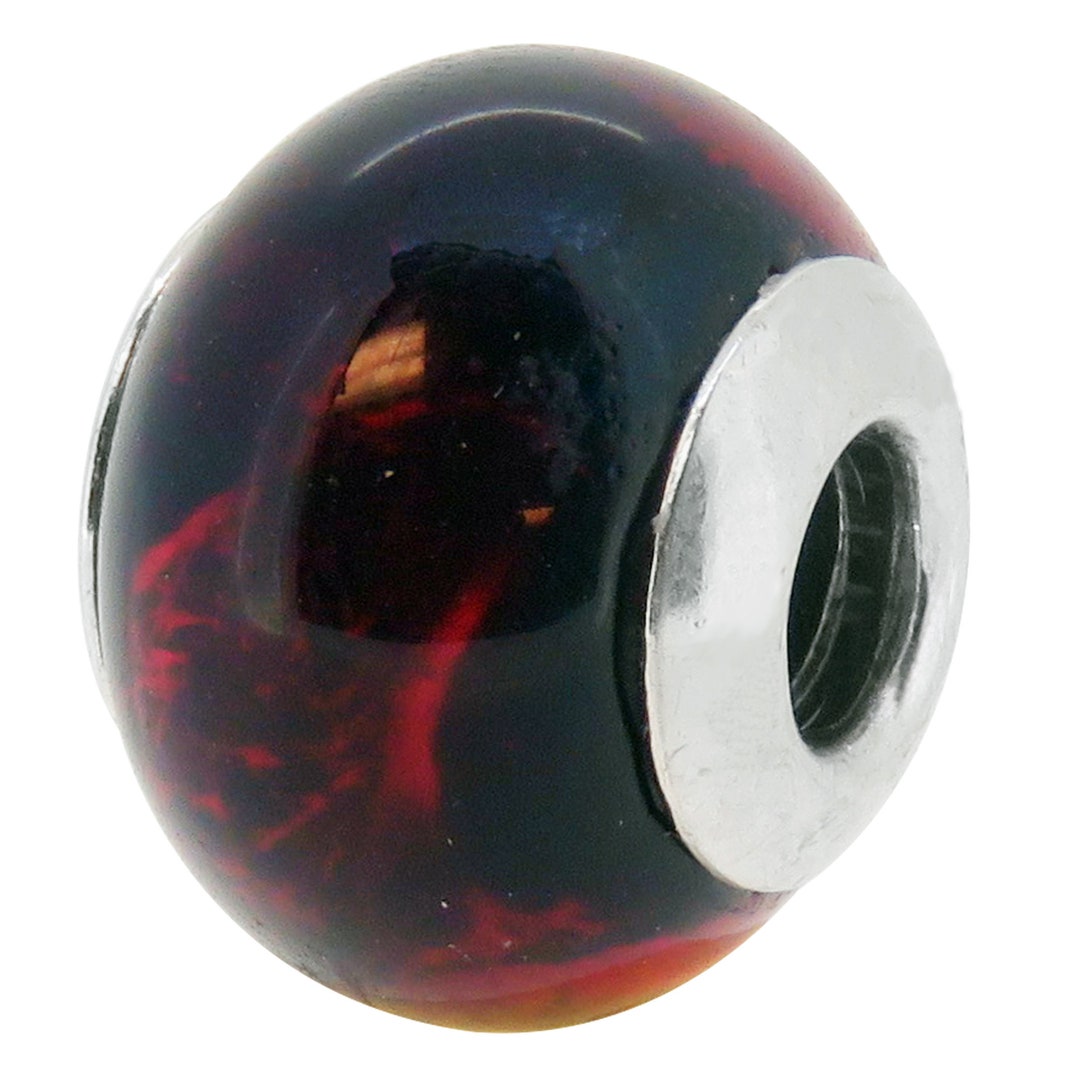 Murano Glass Birthstone January Charm Bead, Real Sterling Silver ...