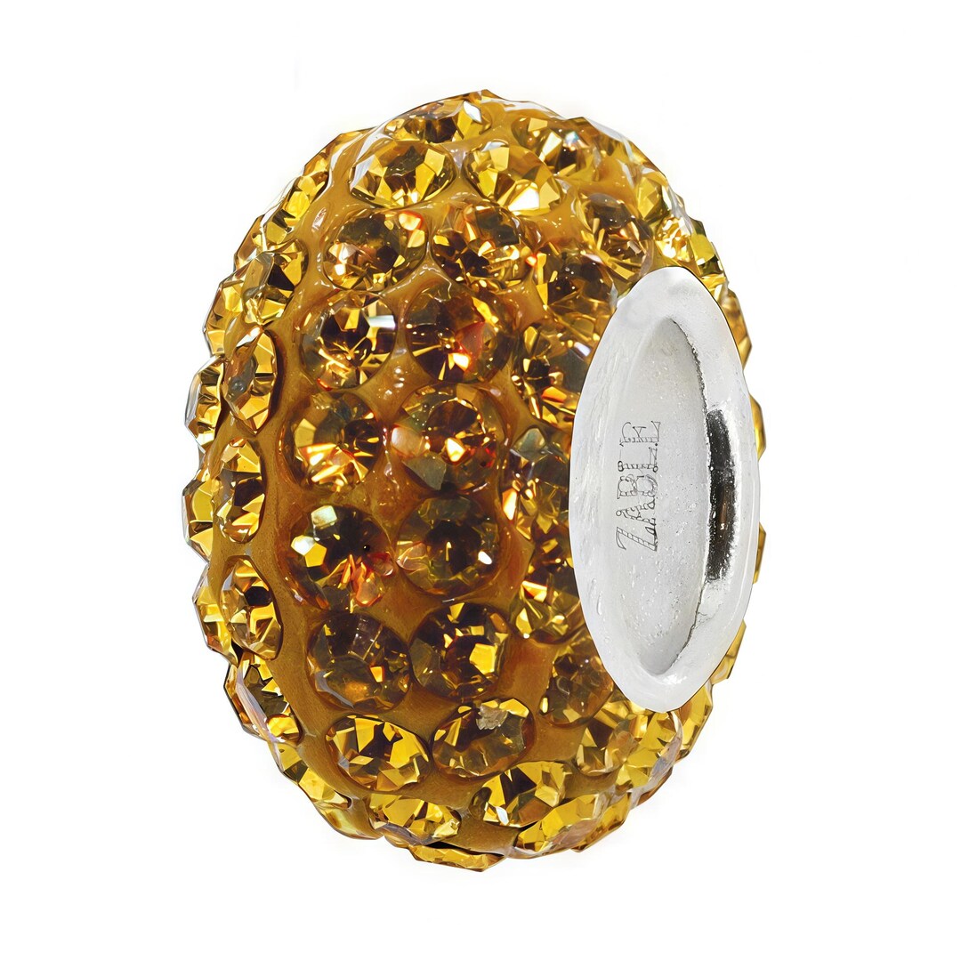 Swarovski Crystal November Charm Bead, Real Sterling Silver, Zable ...