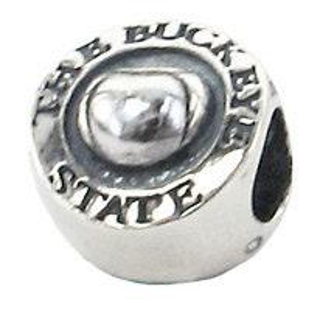 Buckeye State Seal Charm Bead, Real Sterling Silver, Fits Pandora ...