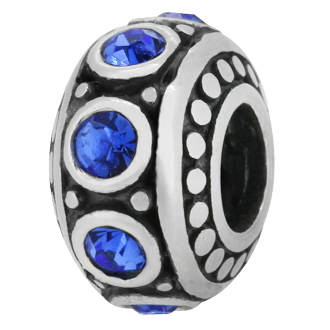 Crystal Birthstone September Charm Bead, Real Sterling Silver, Pandora ...