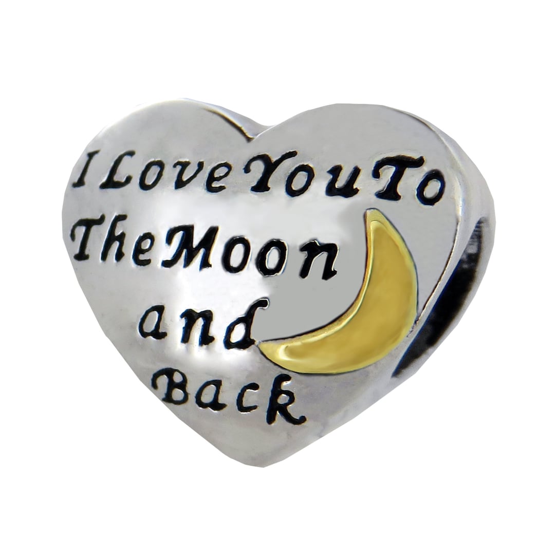 I Love You to the Moon and Back Charm Bead, Pandora, Zable, Chamilia ...