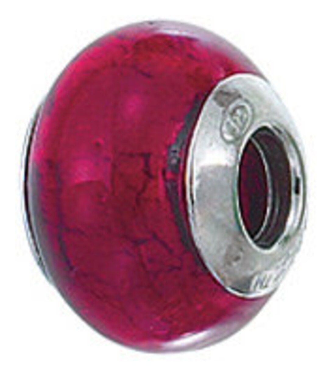Murano Glass Birthstone January Charm Bead, Real Sterling Silver ...