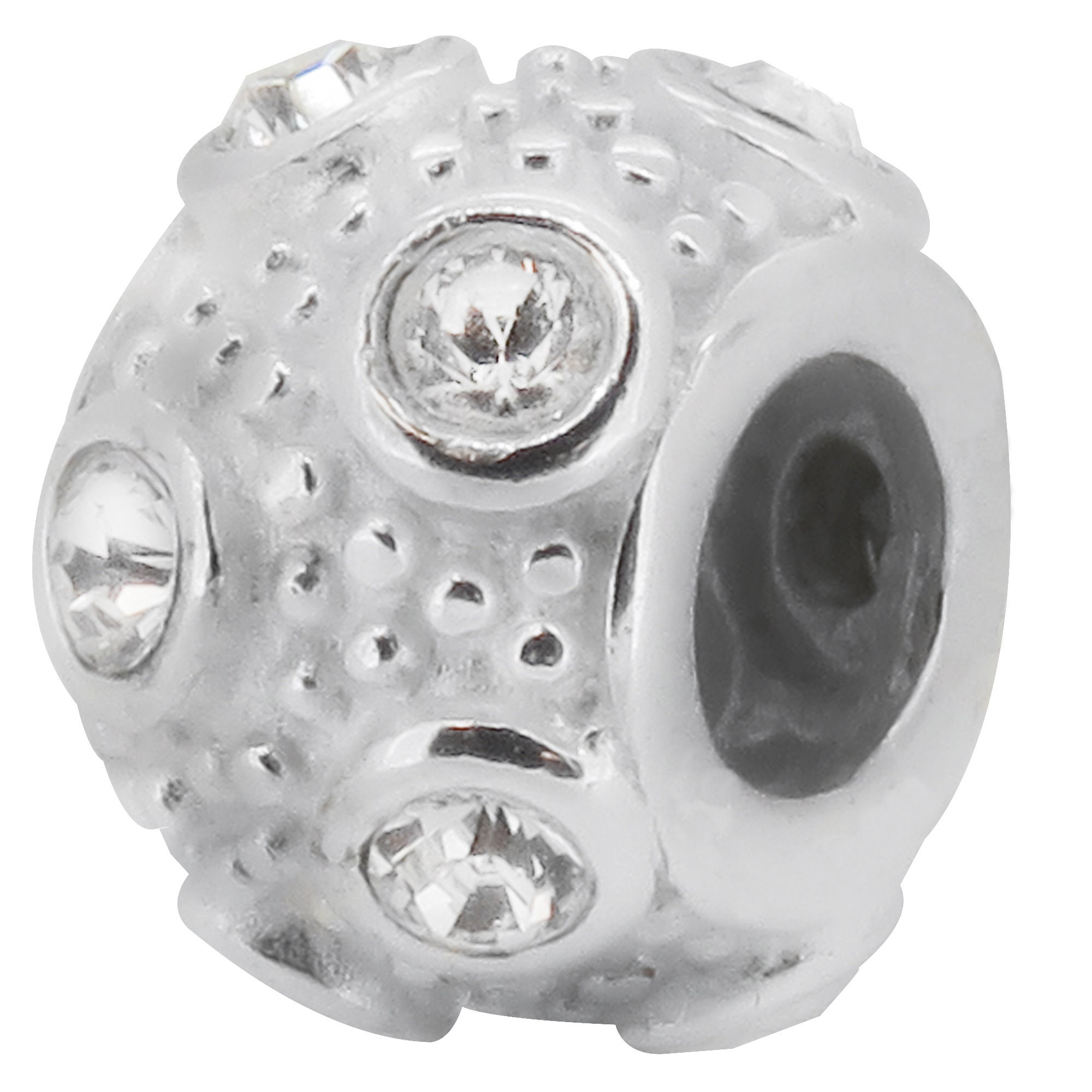 April Crystal Ball Charm Bead, Real Sterling Silver, Pandora, Zable ...
