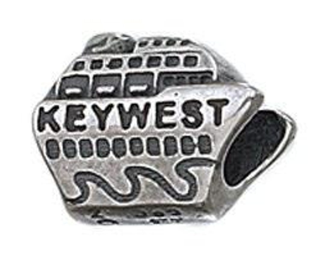 Key West Cruise Ship Charm Bead, Real Sterling Silver, Fits Pandora ...