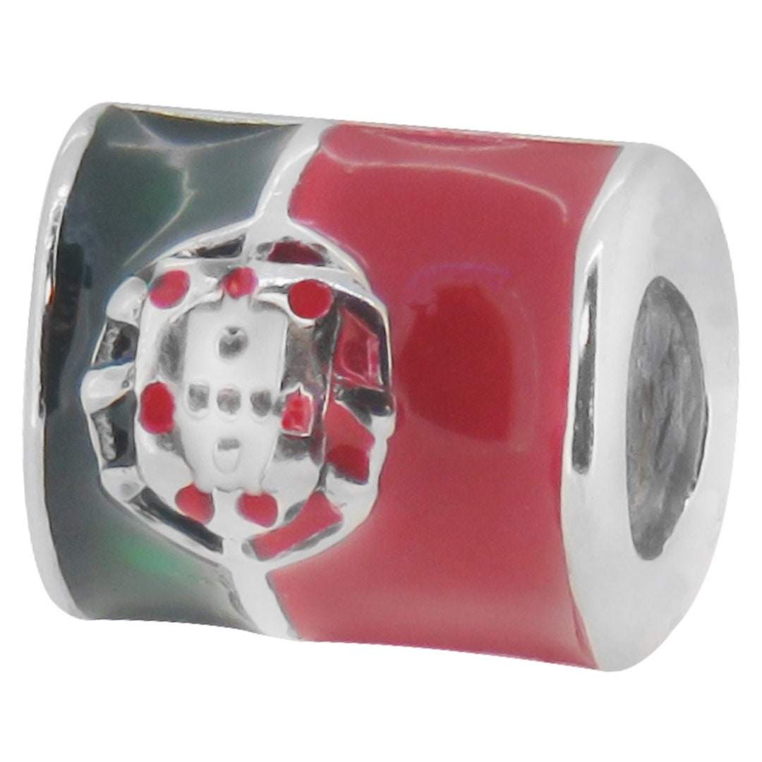 Portugal Flag Charm Bead, Real Sterling Silver, Zable, Chamilia ...