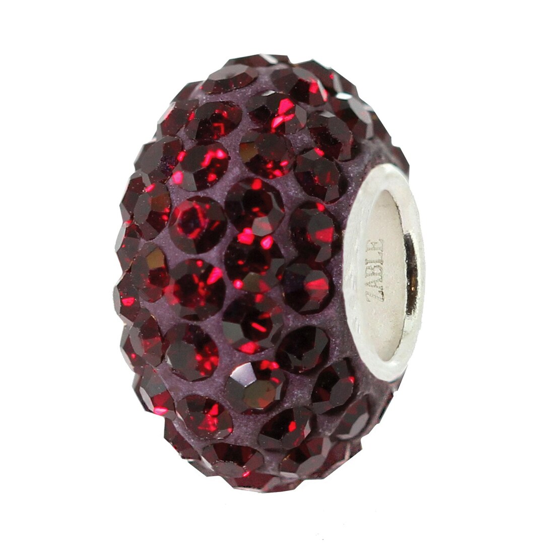 Swarovski Crystal January Charm Bead, Real Sterling Silver, Zable ...