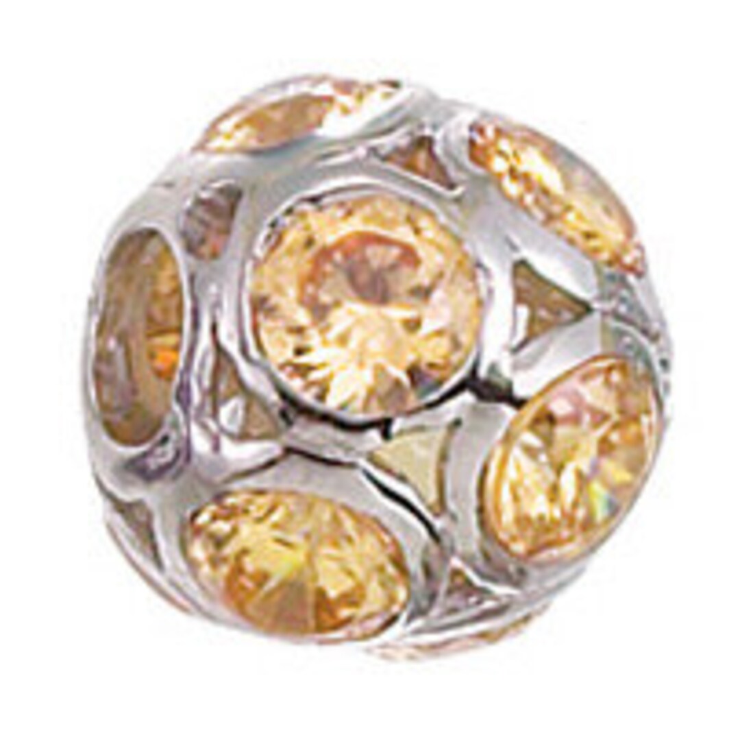 Crystal Sphere November Charm Bead, Real Sterling Silver, Pandora ...