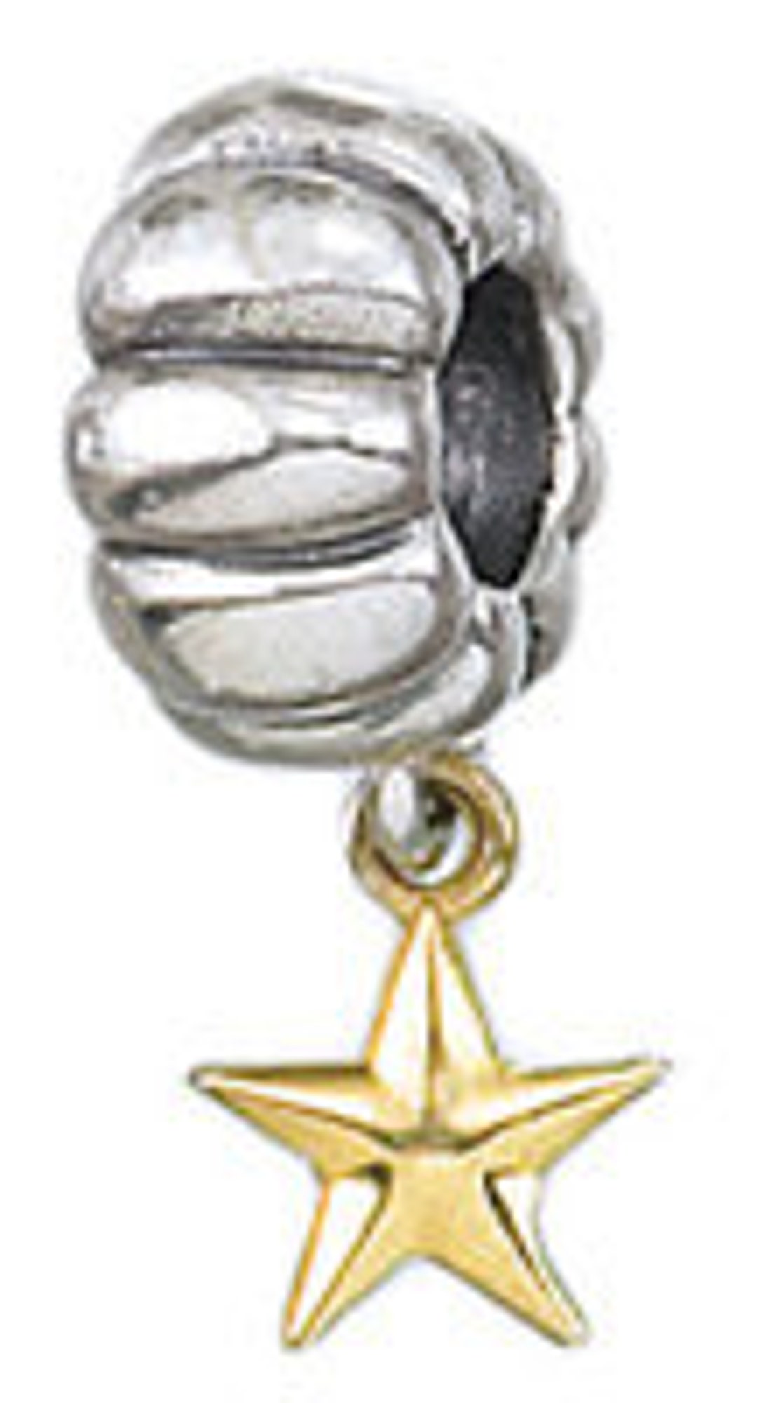 Dangle With 14K Star Charm Bead, Real Sterling Silver, Pandora, Zable ...