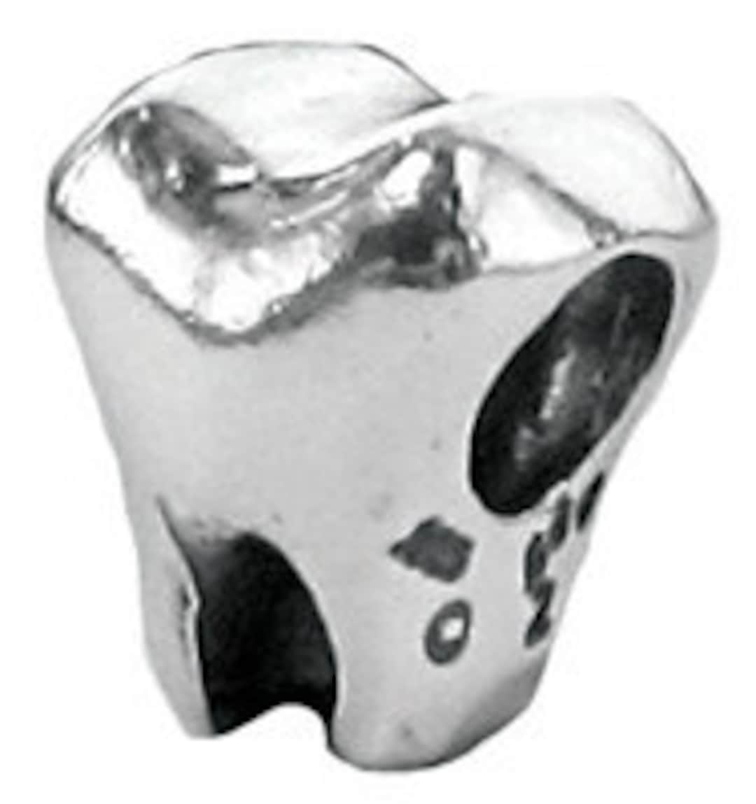 Tooth Charm Bead, Real Sterling Silver, Pandora, Zable, Chamilia ...