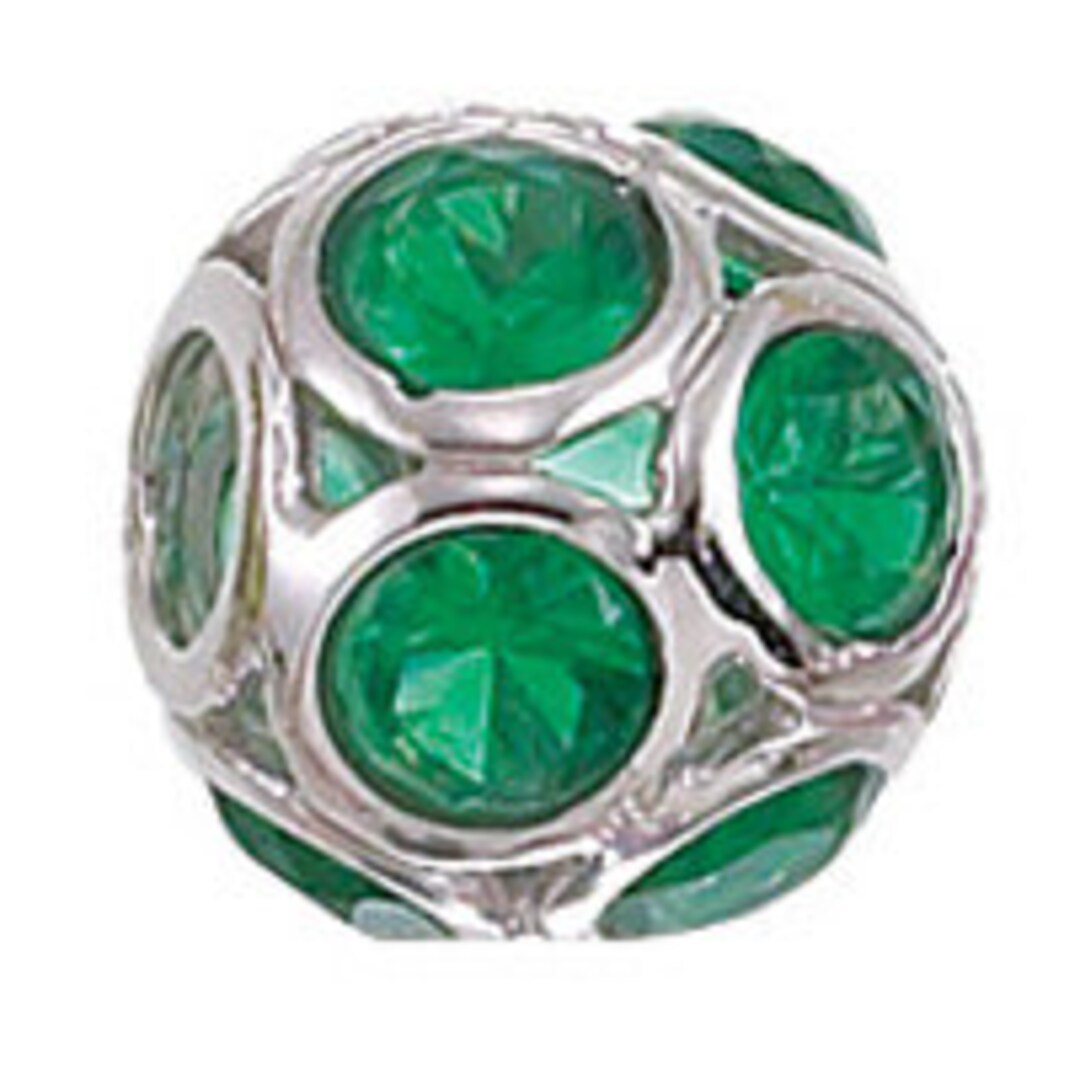 Crystal Sphere May Charm Bead, Real Sterling Silver, Pandora, Zable ...