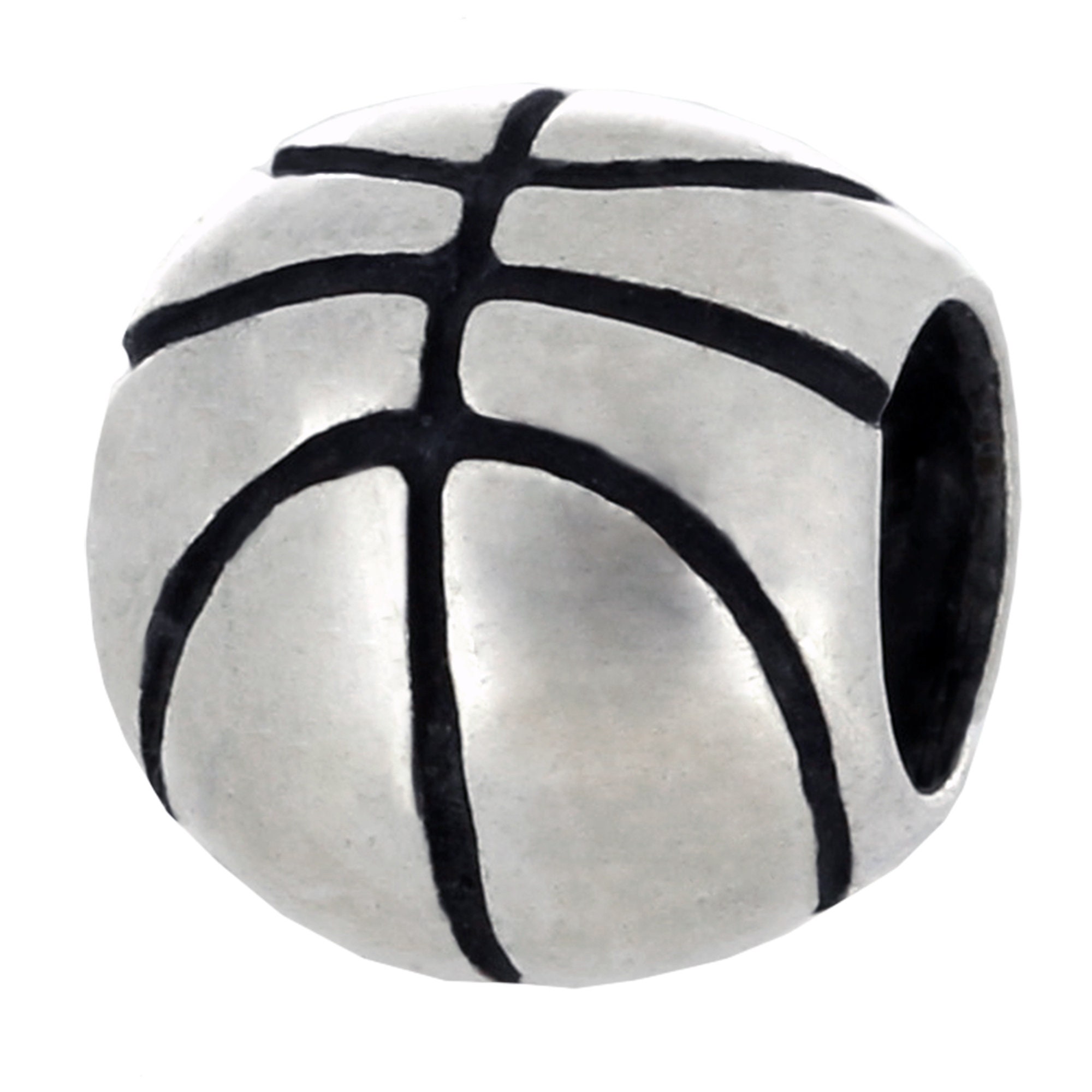 Basketball Charm Bead, Real Sterling Silver, Pandora, Zable, Chamilia ...