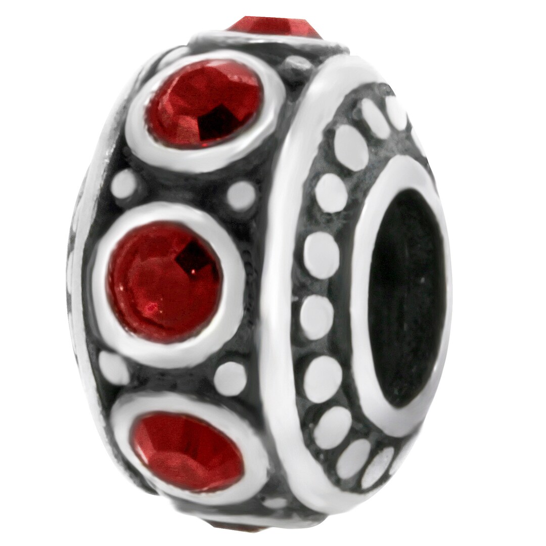 Crystal Birthstone January Charm Bead, Real Sterling Silver, Pandora ...
