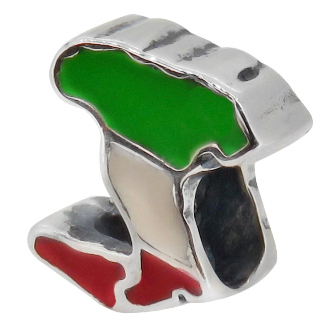 Italy Boot Enamel Charm Bead, Real Sterling Silver, Zable, Chamilia ...