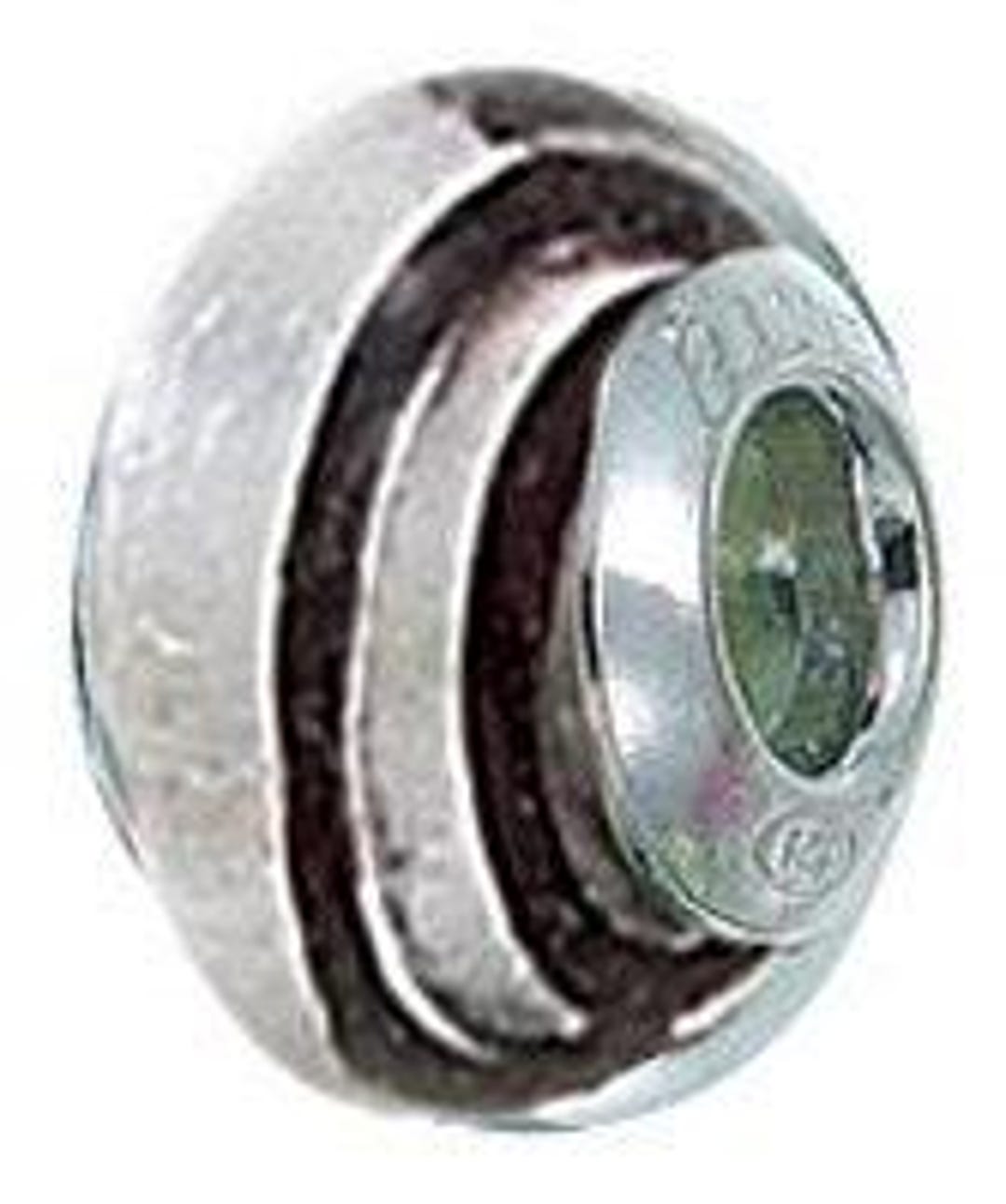 Slim Murano Glass Silverblack Strip Charm Bead, Real Sterling Silver ...