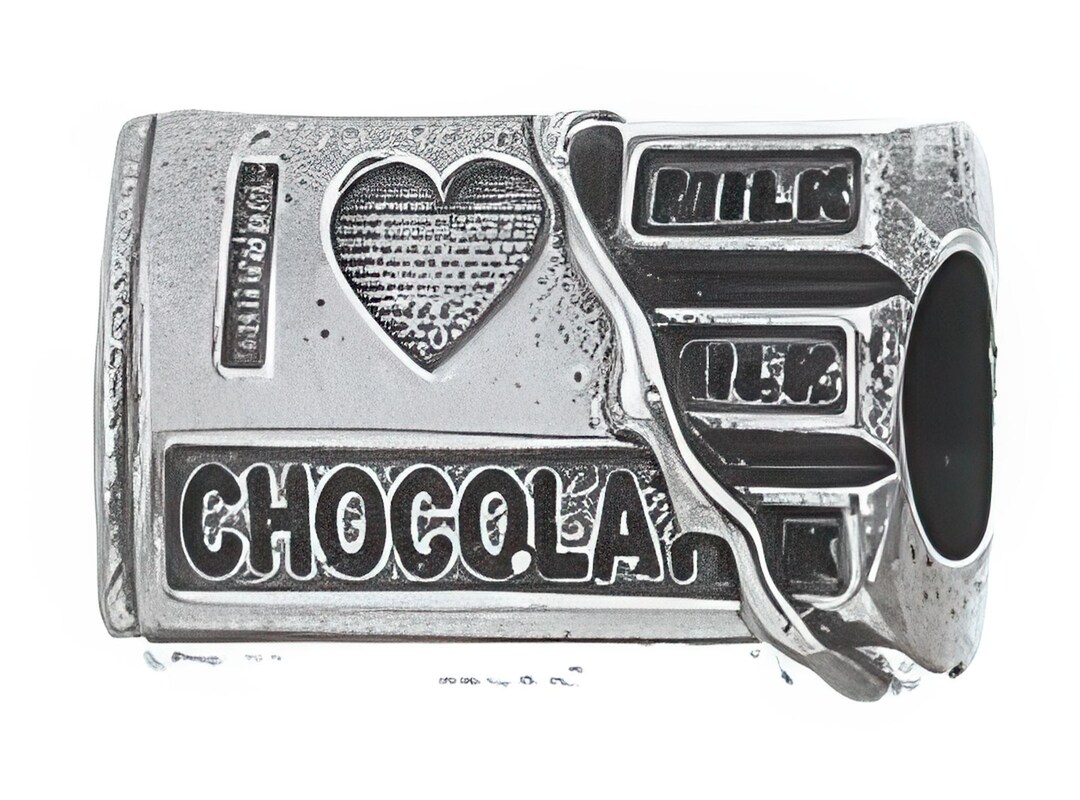 I Love Chocolate Charm Bead, Fits Pandora Bracelets, Zable, Chamilia ...