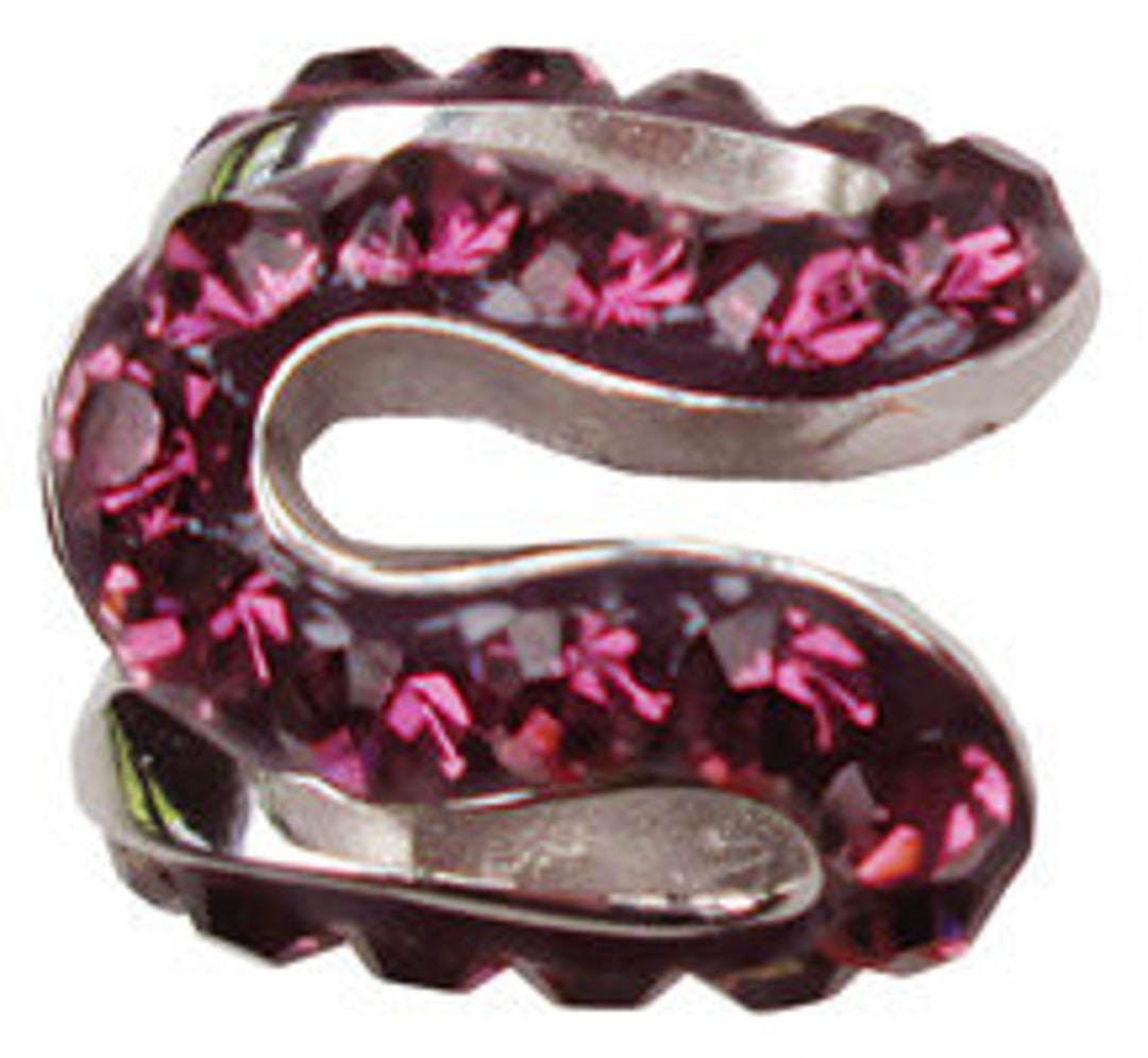 Infinity Bead With Purple Crystals Charm Bead, Real Sterling Silver ...