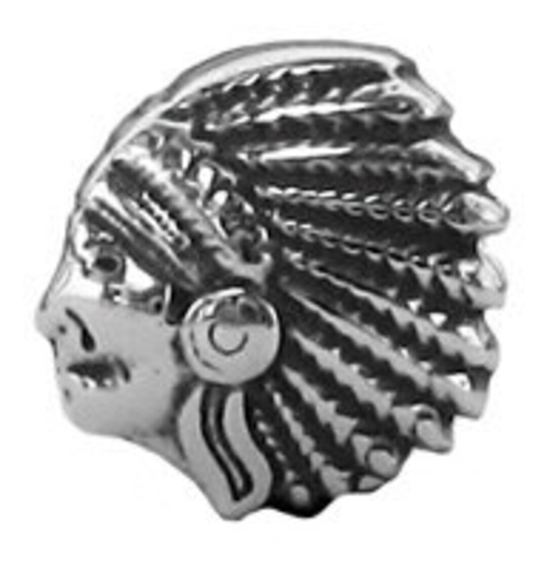 Native American Chief Charm Bead, Real Sterling Silver, Pandora, Zable ...